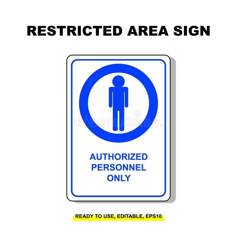 High-Security Zone Signs. Danger, Warning, and Restricted Access Stock ...