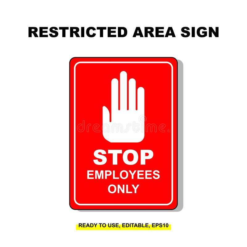 High-Security Zone Signs. Danger, Warning, and Restricted Access Stock ...