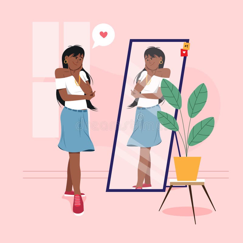 High Self-esteem Illustration Illustration Vector Stock Illustration ...