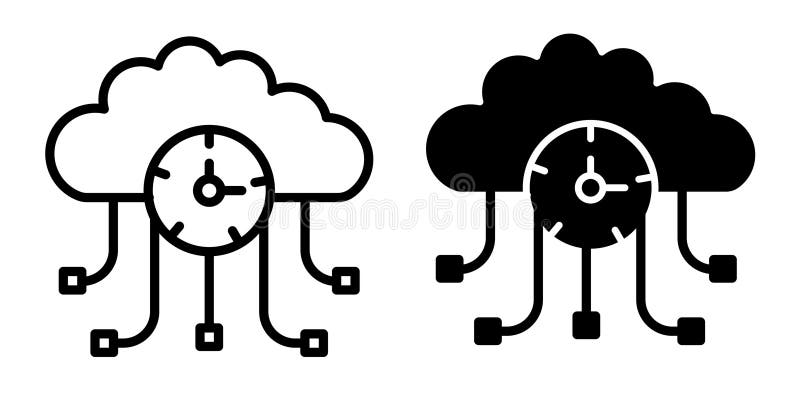 High Server Uptime Icon Set. Network Reliability with High Server and ...