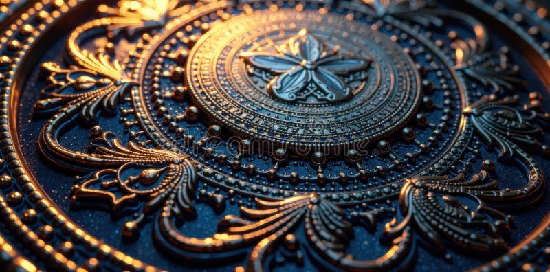 High Shine Metallic Surface with Intricate Design, Shiny, Design ...