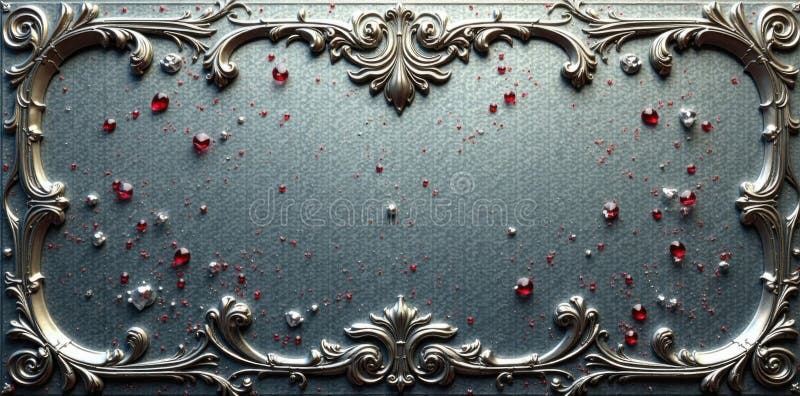 High-shine Silver Metal Surface with Intricate Patterns, Silver Metal ...