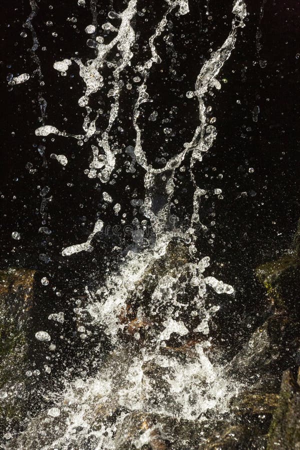 High Shutter Speed Reveals Patterns in a Splashing Waterfall Stock ...