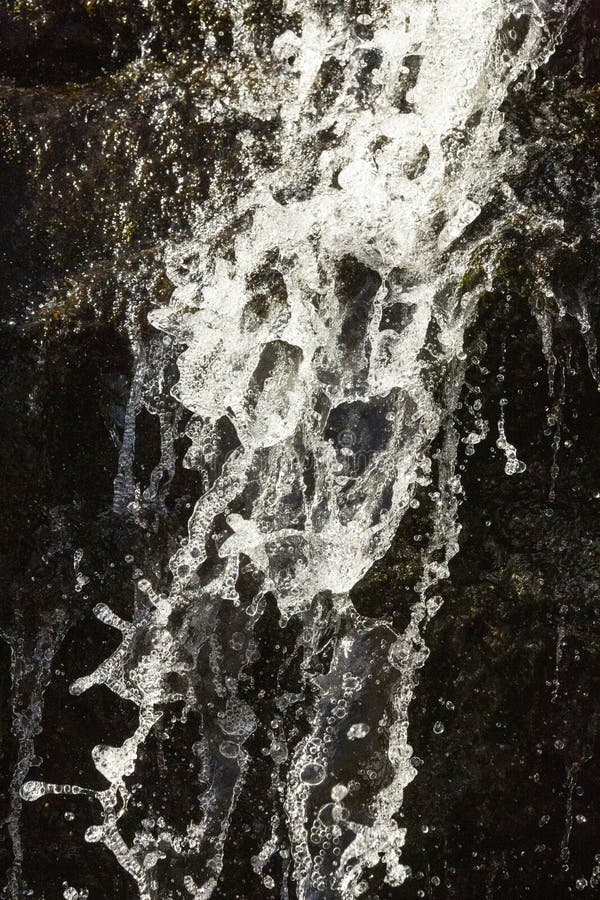 High Shutter Speed Reveals Patterns in a Splashing Waterfall Stock ...