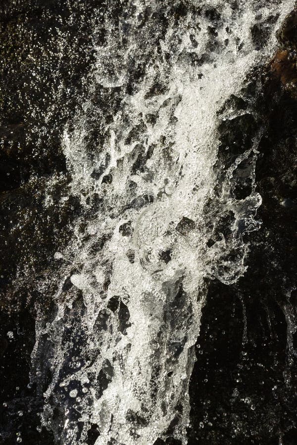 High Shutter Speed Reveals Patterns in a Splashing Waterfall Stock ...