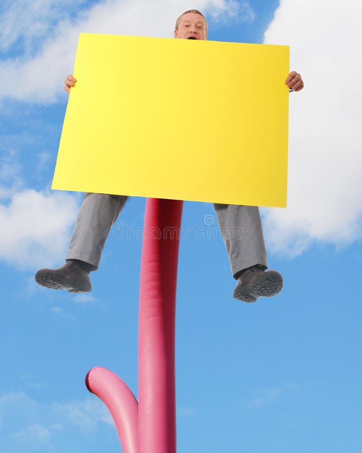 High Sign stock photo. Image of holding, calling, post - 3983052