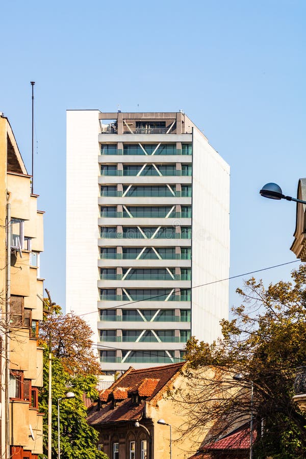 High Sky Scraper. Business Corporate, Office Building in Bucharest ...