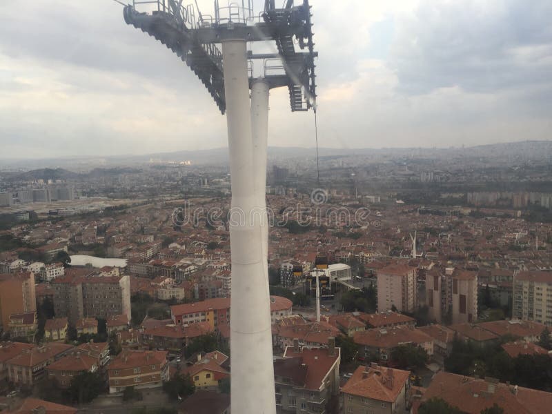 Teleferic in the sky stock image. Image of transport - 158348695