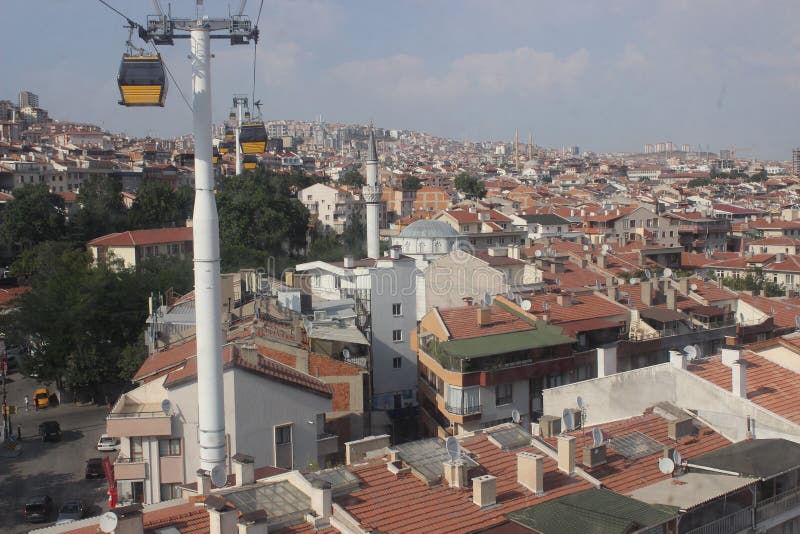 Teleferic in the sky stock photo. Image of beauty, transport - 158348850