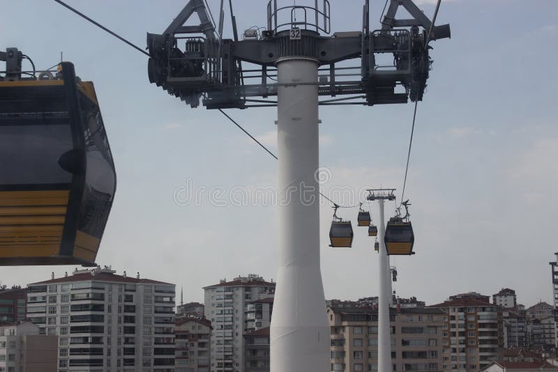 Teleferic in the sky stock image. Image of teleferic - 158349087