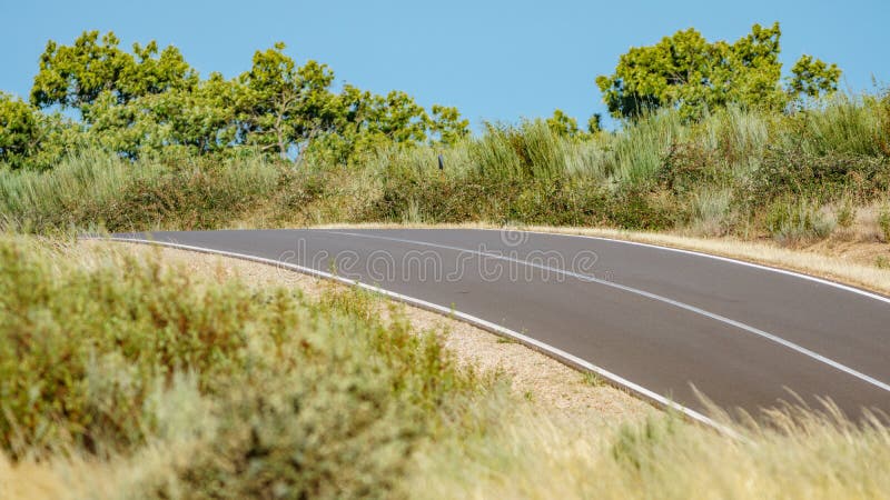 High Slope Ascending Road Gradient Change Countryside Stock Image ...