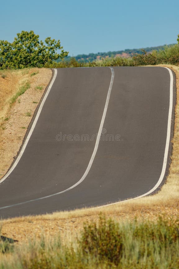 High Slope Road Gradient Change Stock Photo - Image of leaving ...