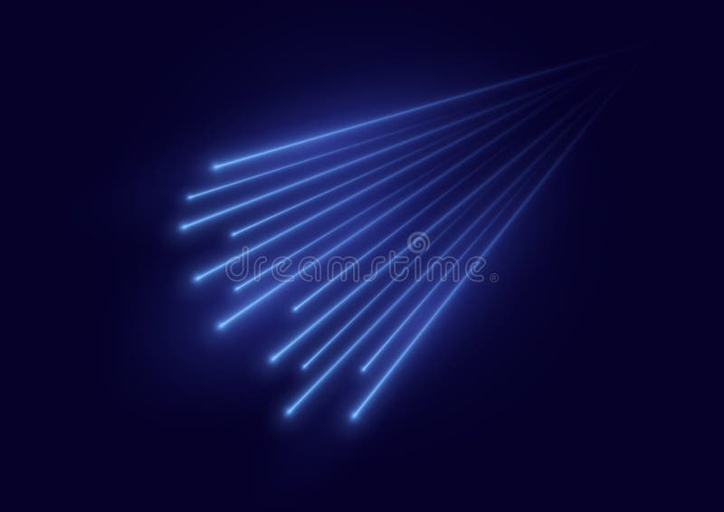 High Motion Speed, Blue Light Lines, Blur Rays Stock Illustration ...