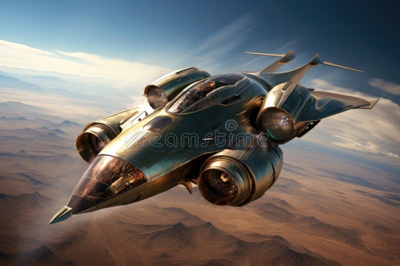 High-speed Aerospace Vehicle in Mid-flight Stock Image - Image of ...