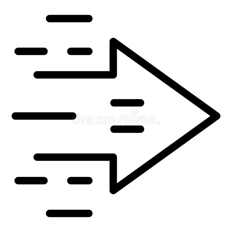 High Speed Arrow Icon, Outline Style Stock Vector - Illustration of ...