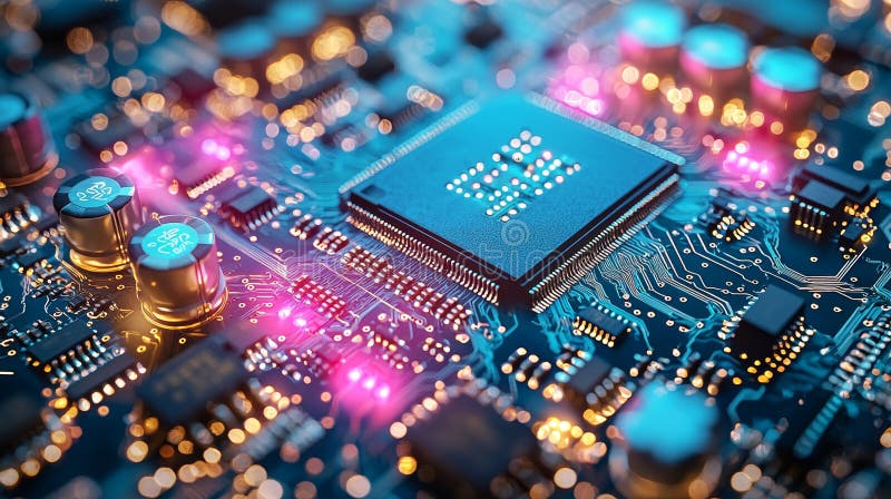 High-Speed Automation in PCB Production Process Stock Illustration ...