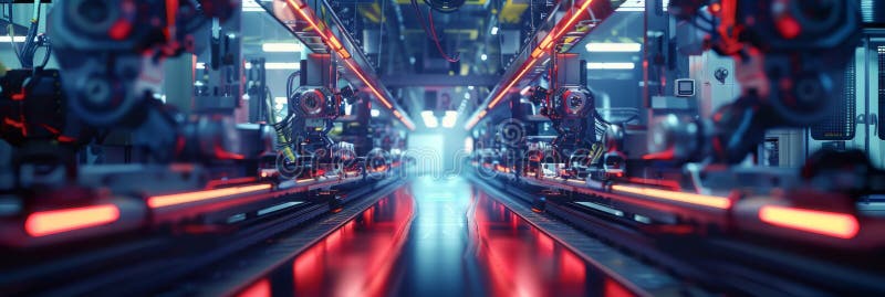 A High-speed Automotive Assembly Line with Robots and Precision Tools ...