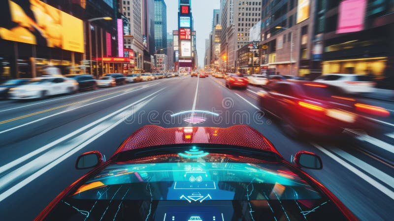 High-Speed Autonomous Car Navigation in City Stock Image - Image of ... High-Speed Autonomous Car Navigation in City Stock Image - Image of ...