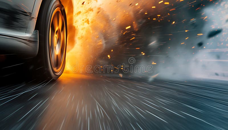 High-speed Blown Explosion Captured in Motion, Pieces of Object Flying ...