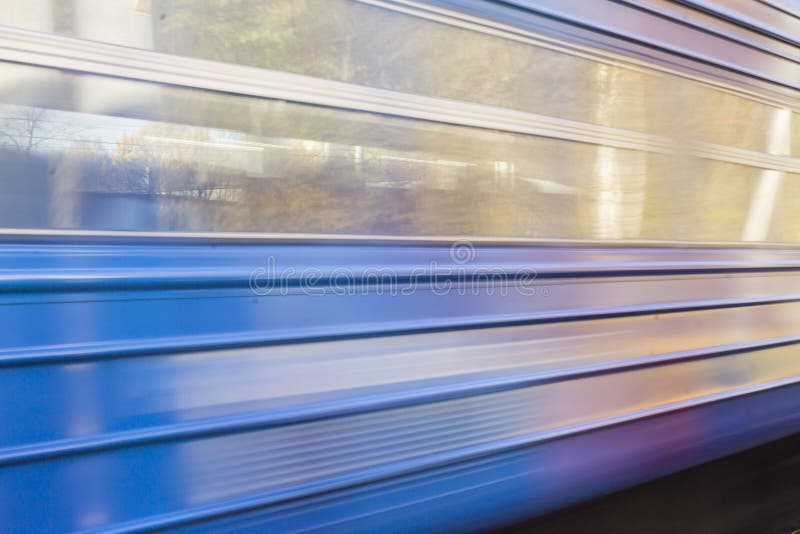 Motion Blurred Blue Train. Background Stock Photo - Image of express ...