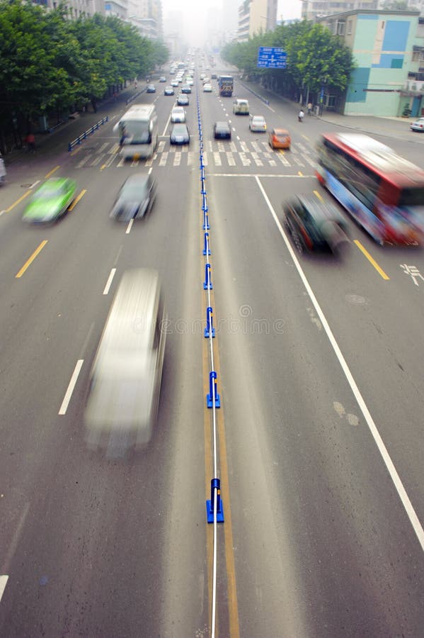 High-speed and Blurred Traffic Trails Stock Image - Image of city, life ...