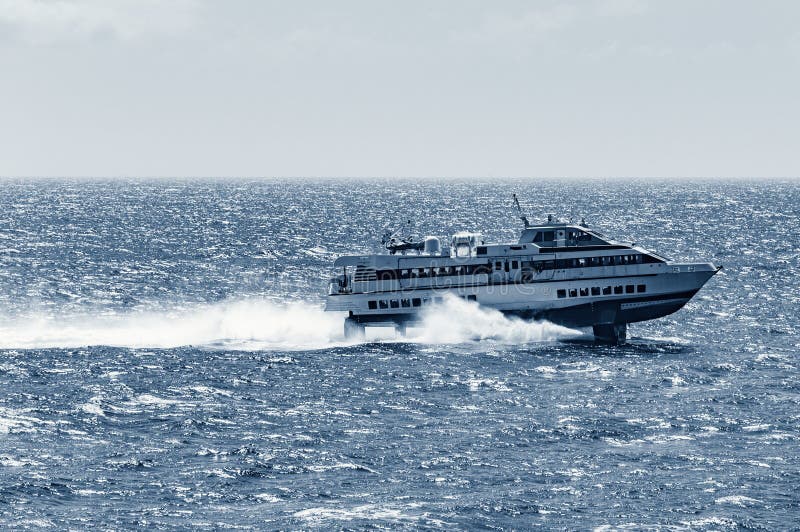 High speed boat. stock image. Image of journey, highspeed - 123857009