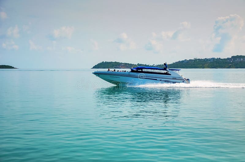 High-speed Boat on the Sea. Editorial Stock Photo - Image of scenery ...