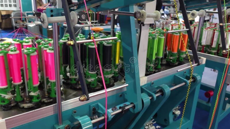 High Speed Braiding Machine Stock Video - Video of automatic, textile ...