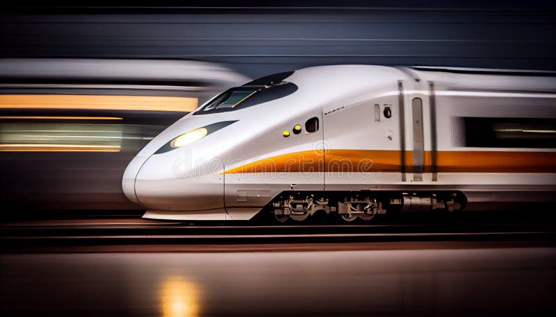 High Speed Bullet Train Ai Generated Stock Illustration - Illustration ...