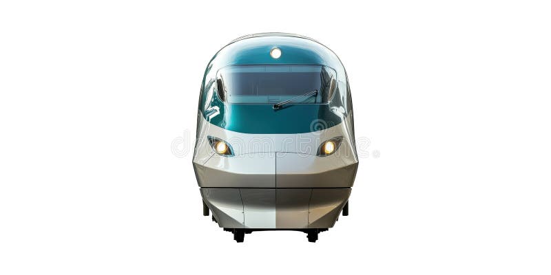 High-Speed Bullet Train Front View. Modern Transportation and ...