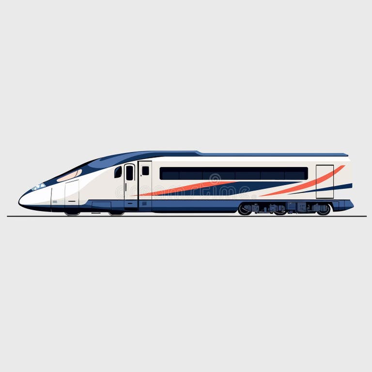 High-Speed Bullet Train Vector Flat Isolated Illustration Stock Vector ...