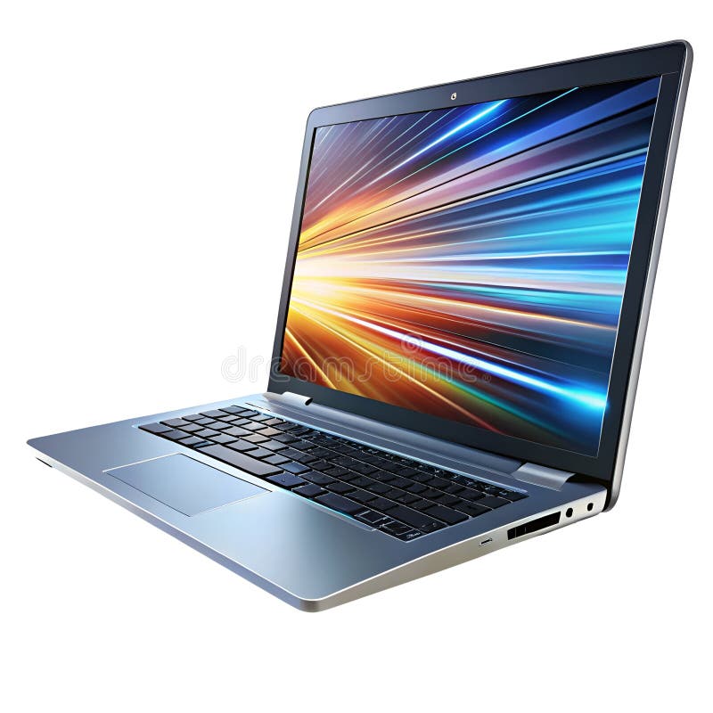 High-Speed Business Laptop stock illustration. Illustration of ...