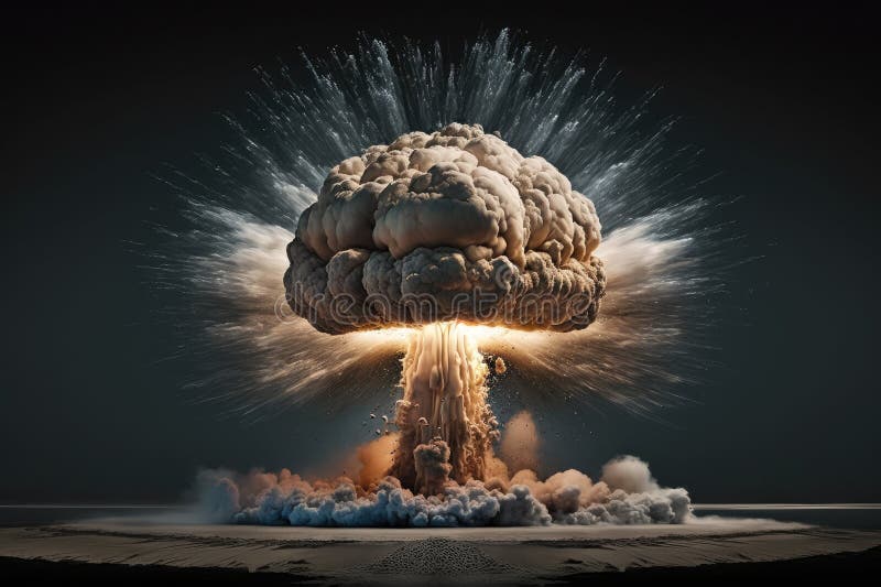 High-speed Camera Shot of the Explosion, with Shock Wave and Mushroom ...