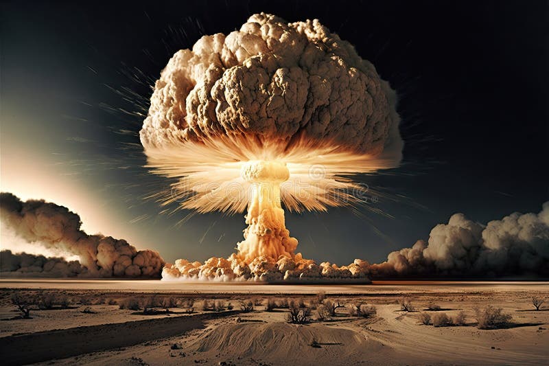 High-speed Camera Shot of the Explosion, with Shock Wave and Mushroom ...