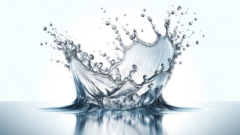 High-Speed Capture of Airborne Water Art Stock Illustration ...