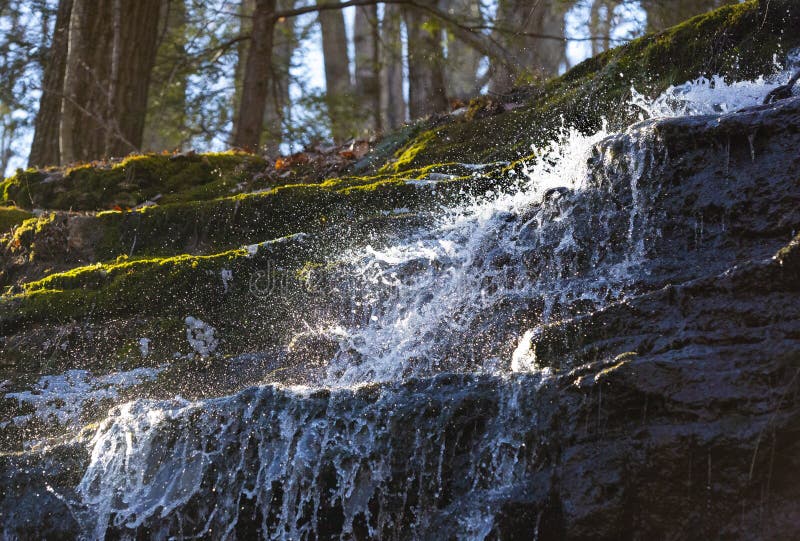 High Speed Capture of Spraying Drops in a Connecticut Waterfall Stock ...