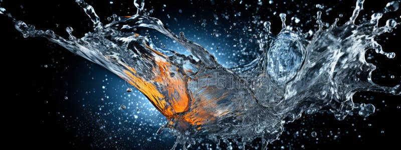 A High-speed Capture of Water Splashing Against a Surface, Creating a ...