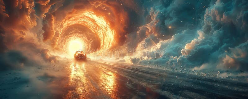 A High-speed Car Chase Ends As the Vehicle Leaps into a Time Tunnel ... A High-speed Car Chase Ends As the Vehicle Leaps into a Time Tunnel ...