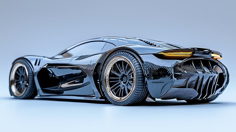 High-Speed Car with Exposed Composite Chassis Design Stock Illustration ...