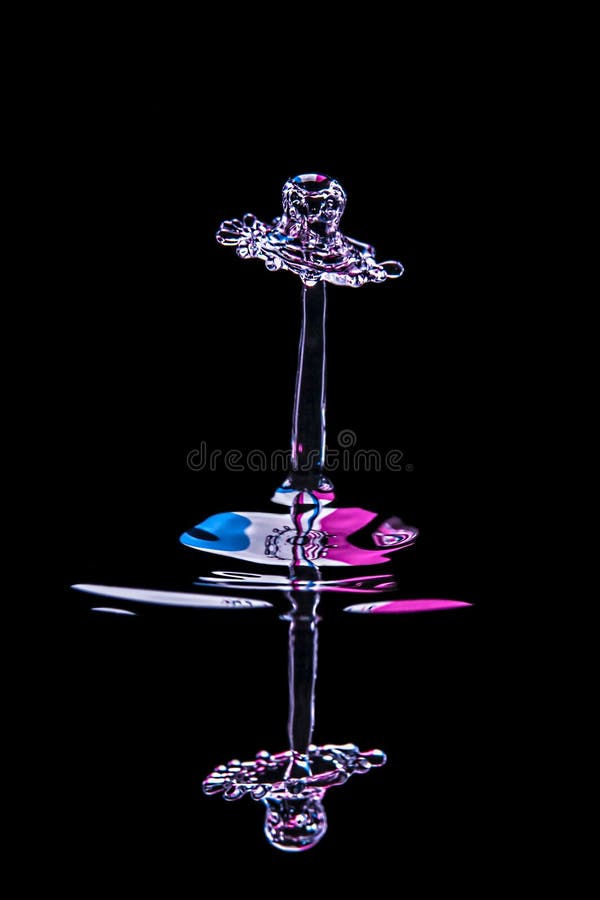 Colored Water Drop on Black Background Stock Image - Image of isolated ...