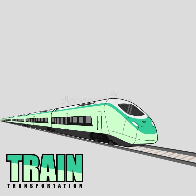 High Speed Commuter Train Vector Illustration Stock Vector ...