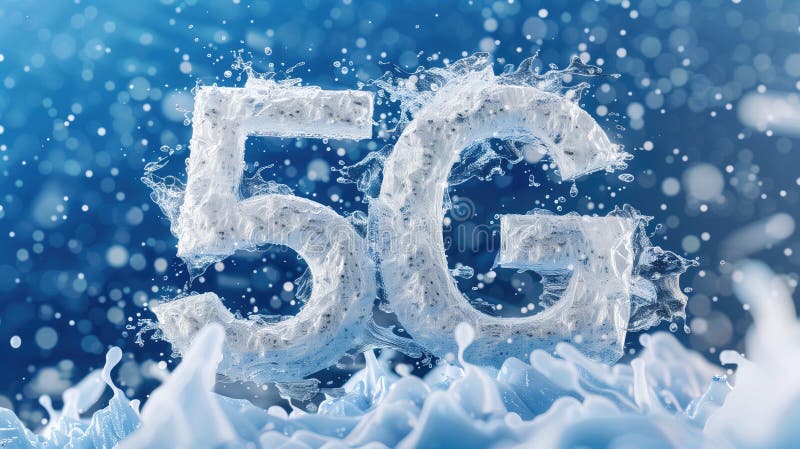High-speed Connectivity Concept with Dynamic 5G Splash Effect Stock ...