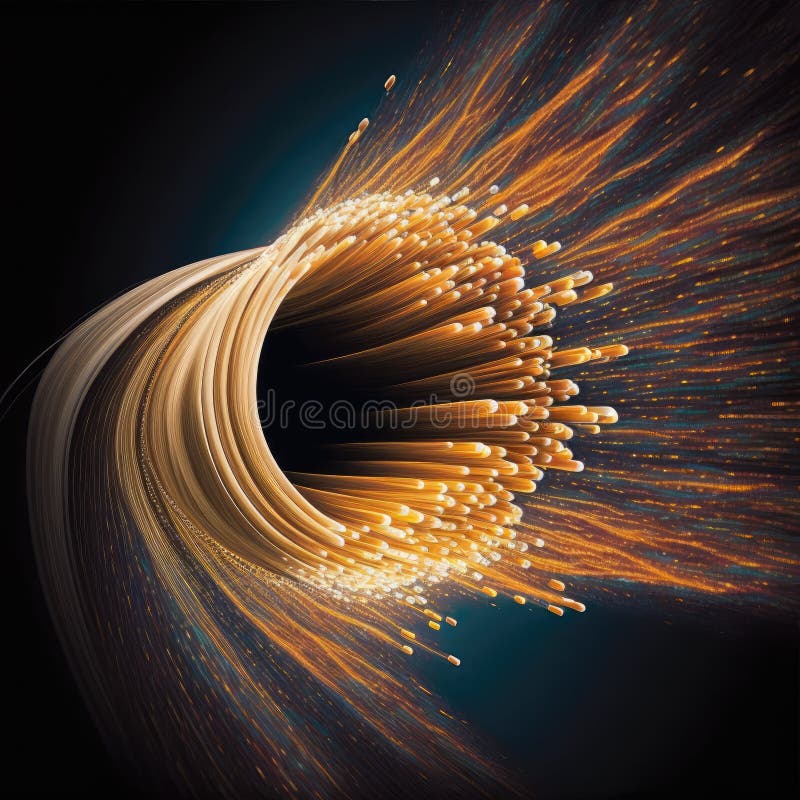 High Speed Data Fiber Cables and Information Flow - Generative Ai Stock ...