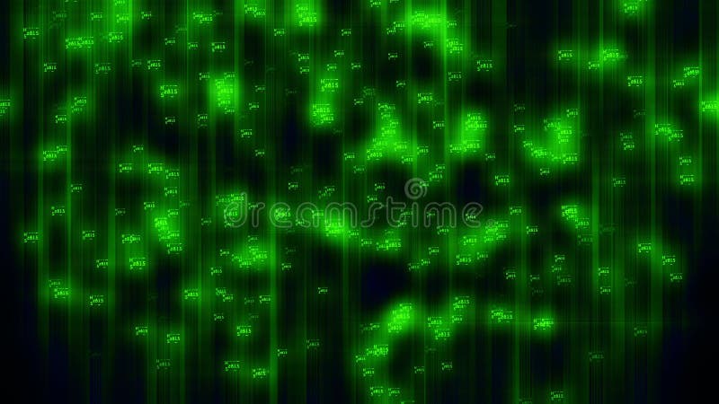 High Speed Data Flowing in Digital Matrix 4k Animation Stock Footage ...