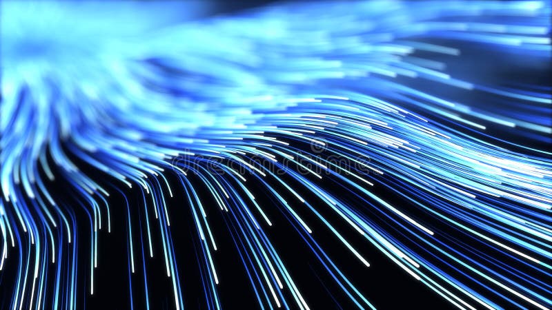 High Speed Data Particle Trails. Stock Illustration - Illustration of ...