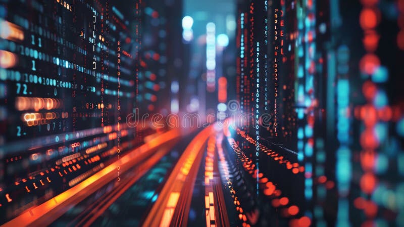 High Speed Data Streams Blue Red Stock Photos - Free & Royalty-Free ...