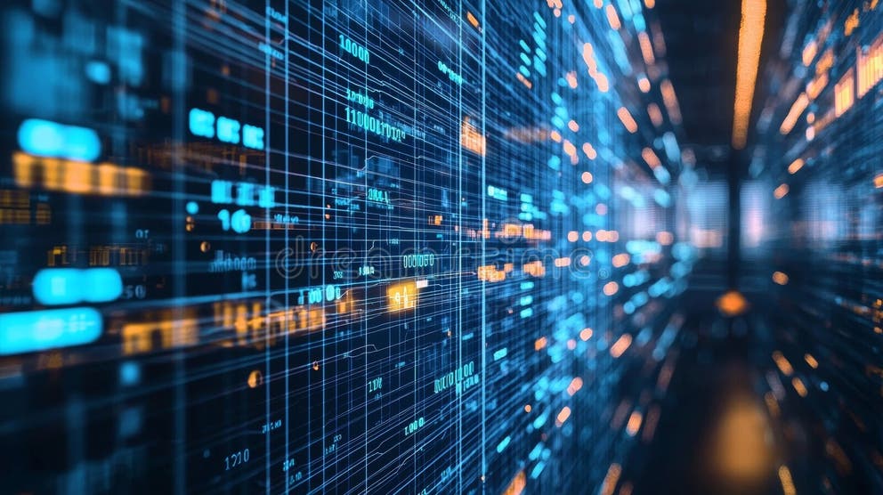 High-speed Data Transfer in a Digital Futuristic Network Stock Image ...