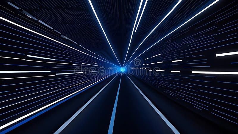 Speedy Digital Data Flow in Cyberspace AI Data Analysis, Futuristic ...