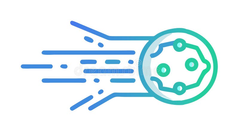High-Speed Data Transfer Icon with a Moving Data Packet, Vector Design ...