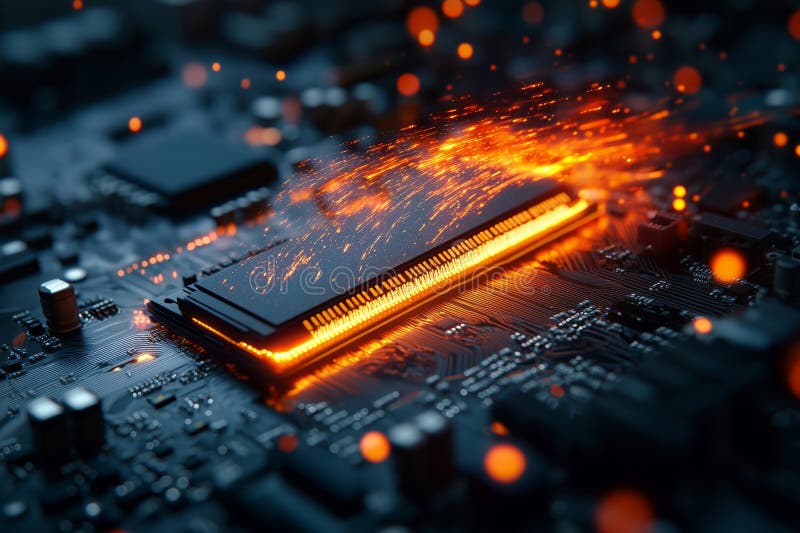 High-speed Data Transfer Technology on a Circuit Board with Glowing ...